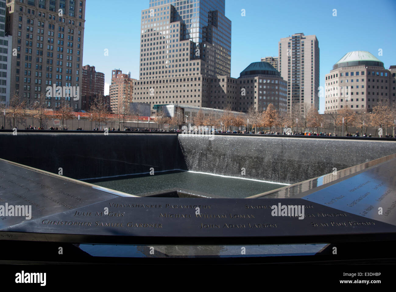 Das National September 11 Stand Memorial, wo einst die Zwillingstürme ...