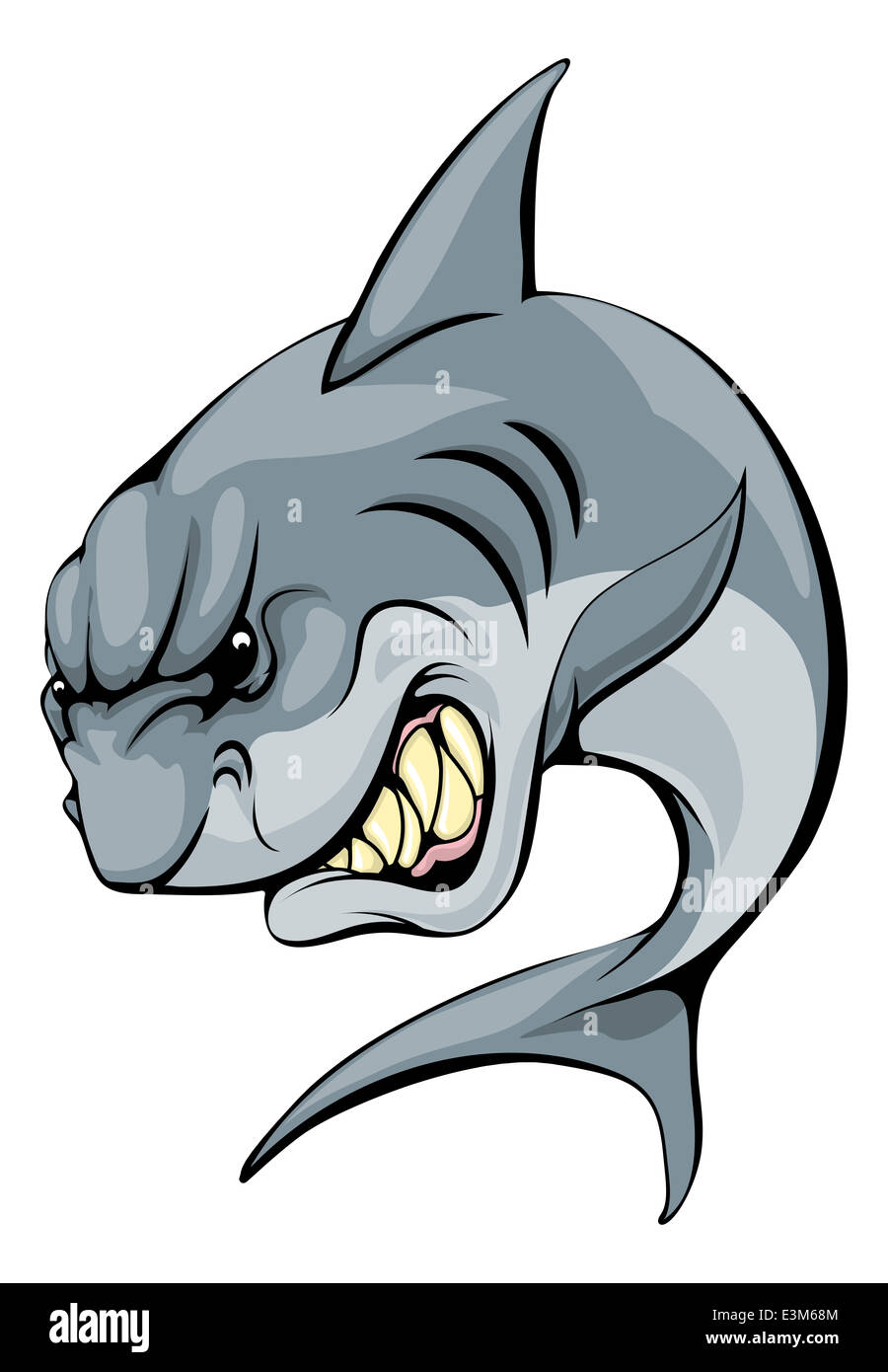 Ein Beispiel für eine heftige Hai Tier Charakter oder Sport-Maskottchen ...