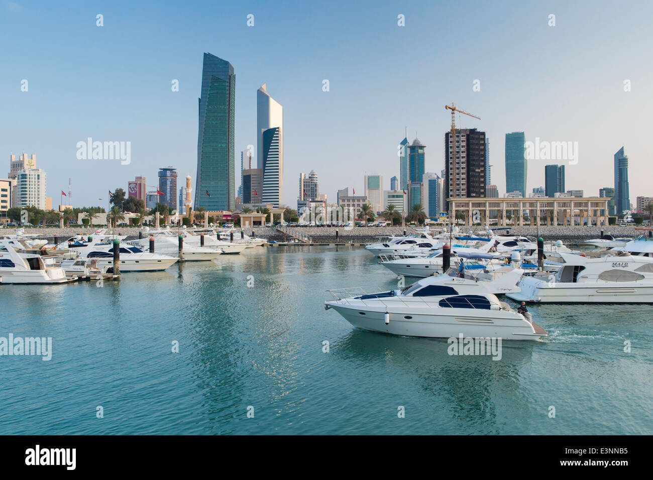 Kuwait-Stadt, Skyline von Souk Shark Mall und Kuwait Hafen gesehen ...