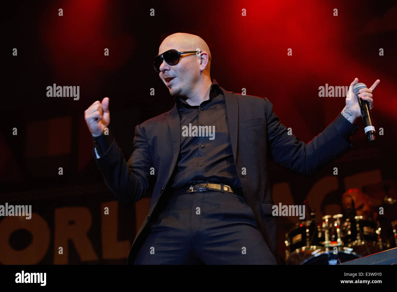 Rapper Armando Christian Pérez, von der Bühne name Pitbull im Konzert ...
