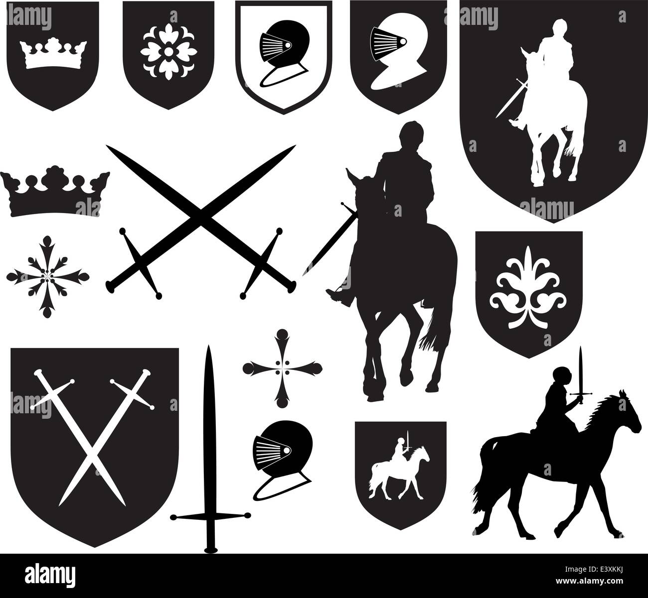Medieval symbols Stock-Vektorgrafiken kaufen - Alamy