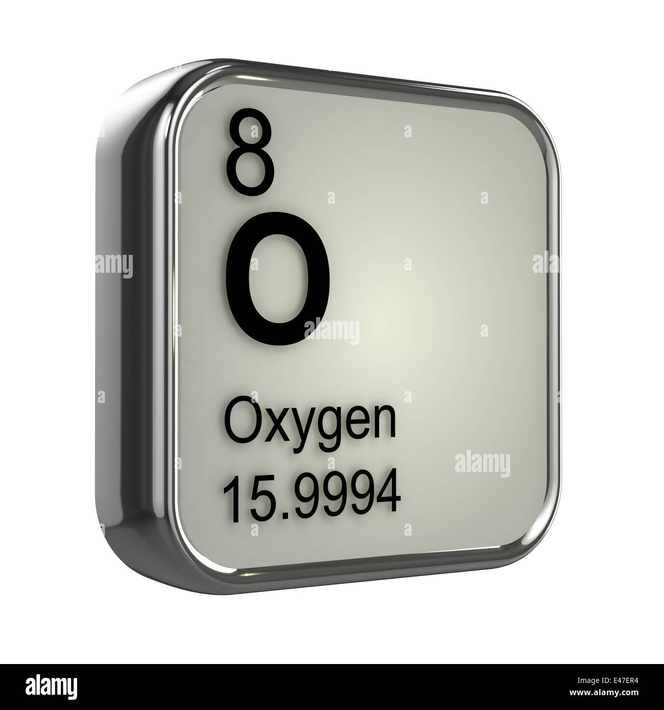 3D Sauerstoff-Element aus dem Periodensystem Stockfotografie - Alamy