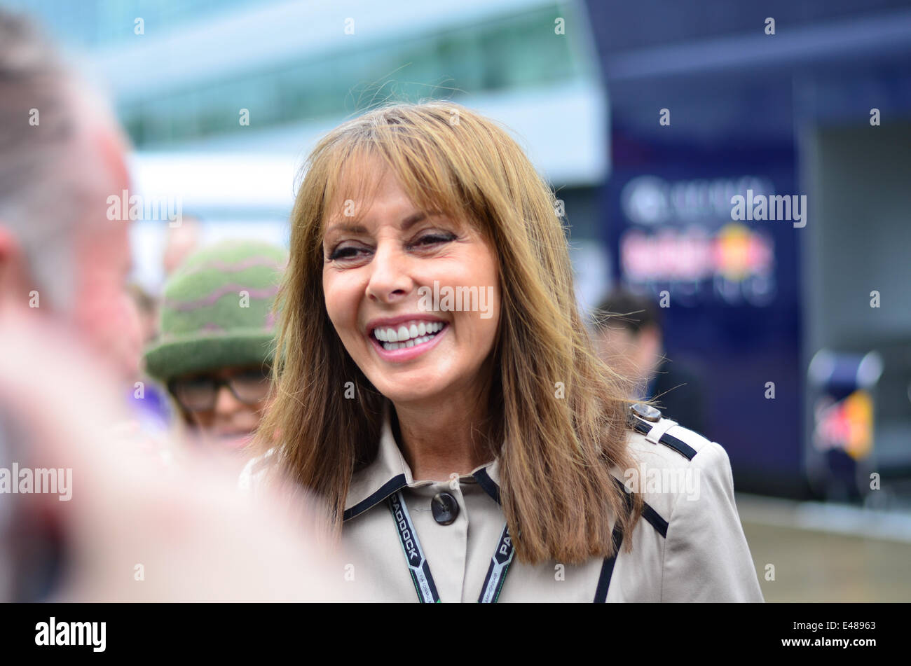 Carol Vorderman, TV-Moderatorin in der Formel1-Fahrerlager. Britische ...