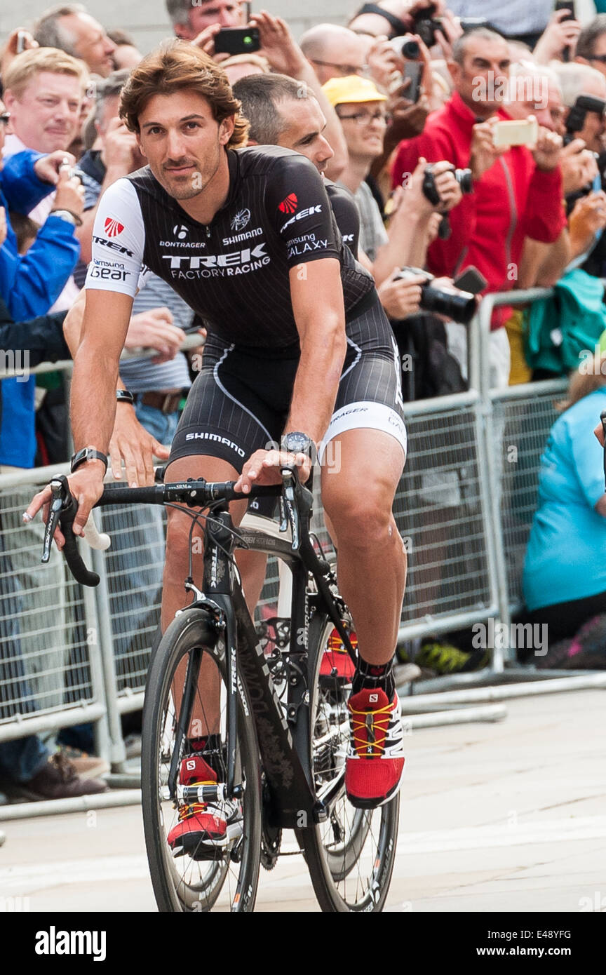 Fahrer-Zyklus von Trek Factory Racing Team USA Cycling Team an der Tour ...