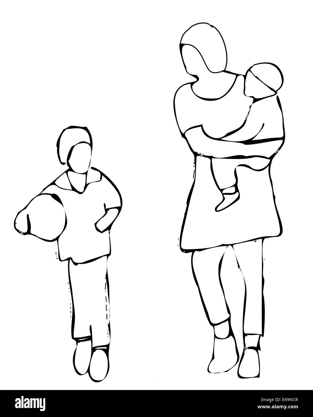 Tragende mutter Ausgeschnittene Stockfotos und -bilder - Alamy