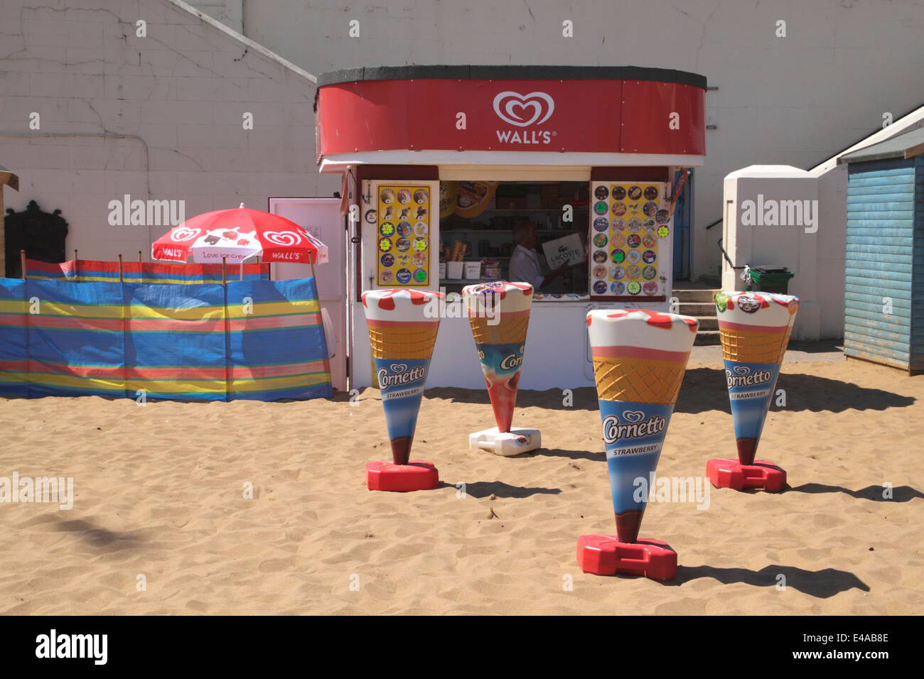 Eis Kiosk am Viking Bay Beach Broadstairs Kent Stockfotografie - Alamy
