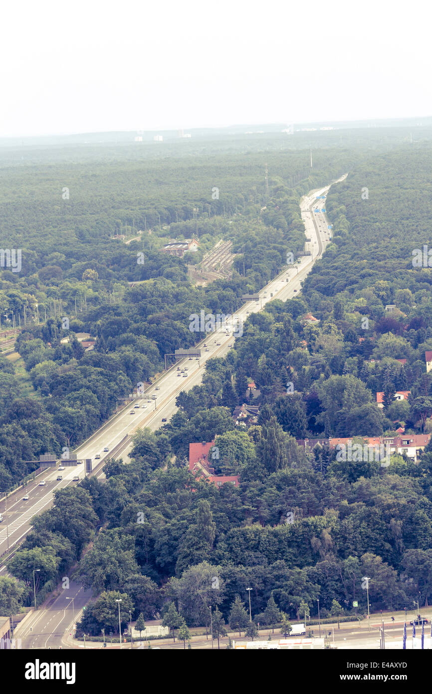 Luftbild von der Autobahn A100 in Berlin, Deutschland Stockfotografie ...