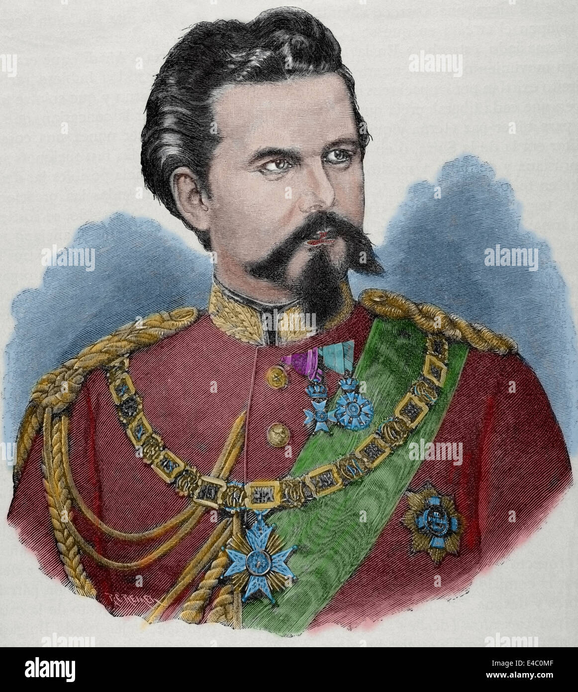 Ludwig II von Bayern (1845-1886). König von Bayern von 1864 bis zu ...