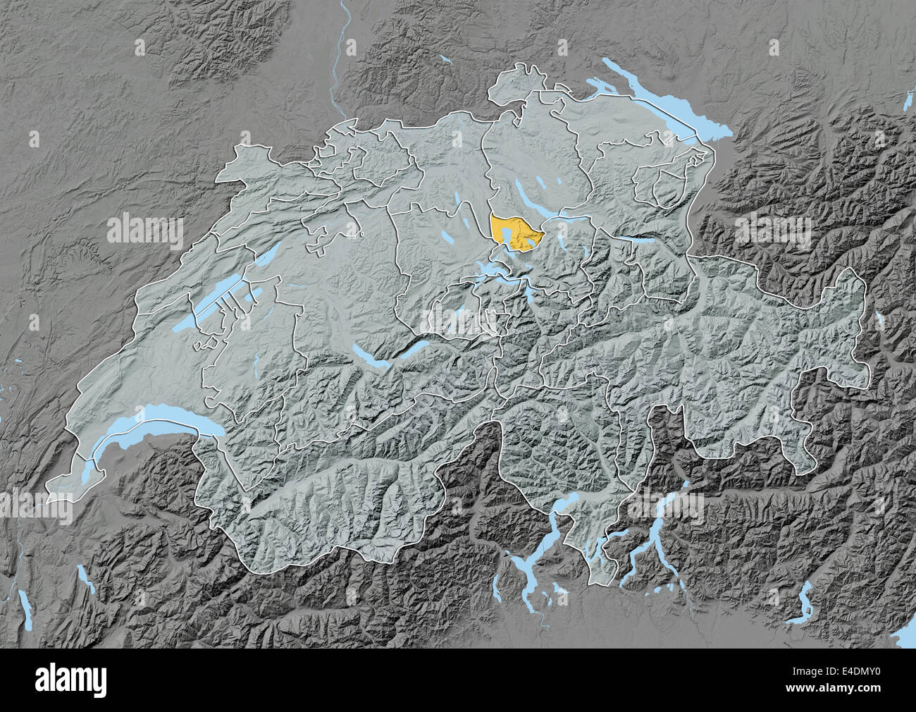 Switzerland Relief Map Stockfotos und -bilder Kaufen - Alamy