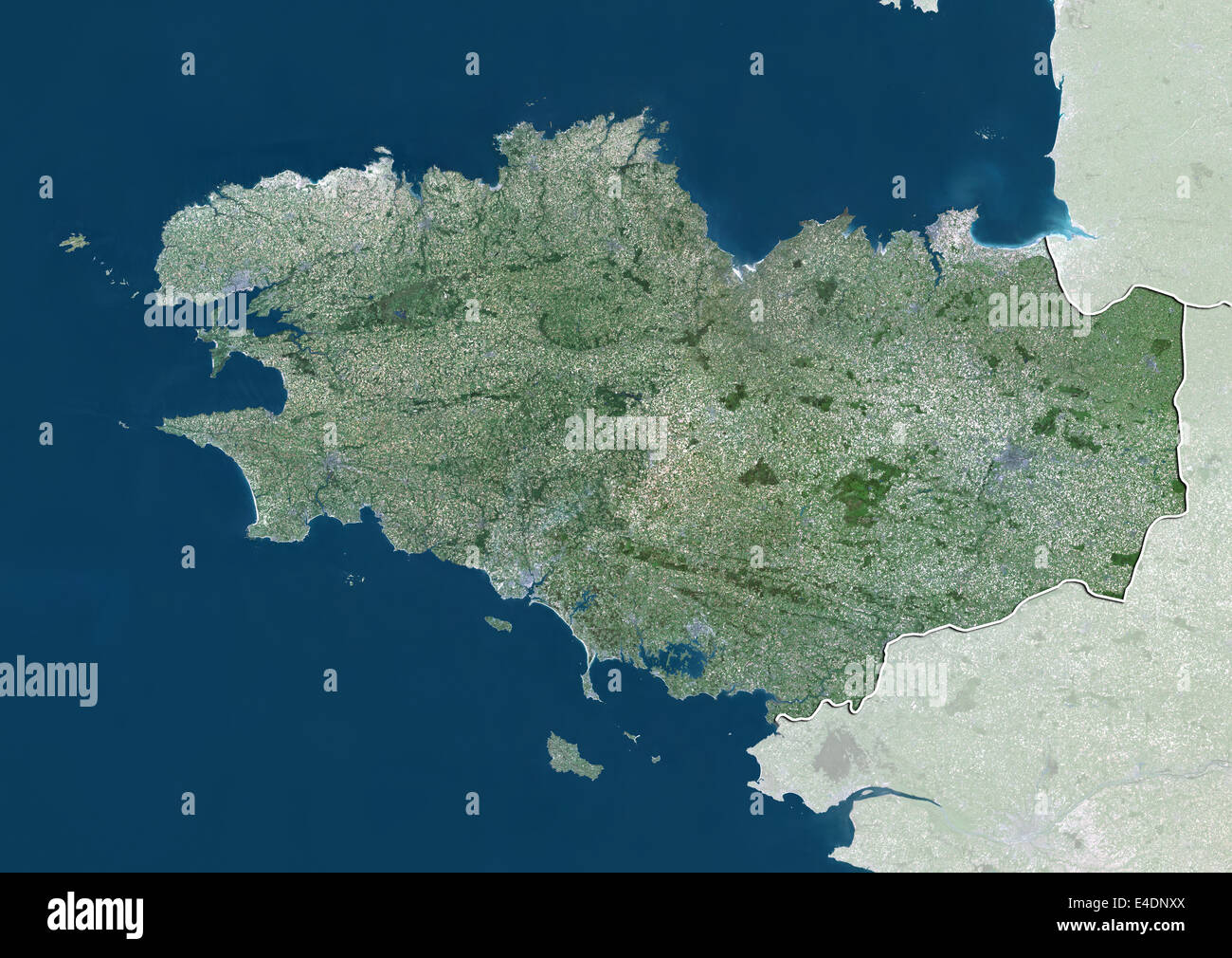 Bretagne region map -Fotos und -Bildmaterial in hoher Auflösung – Alamy