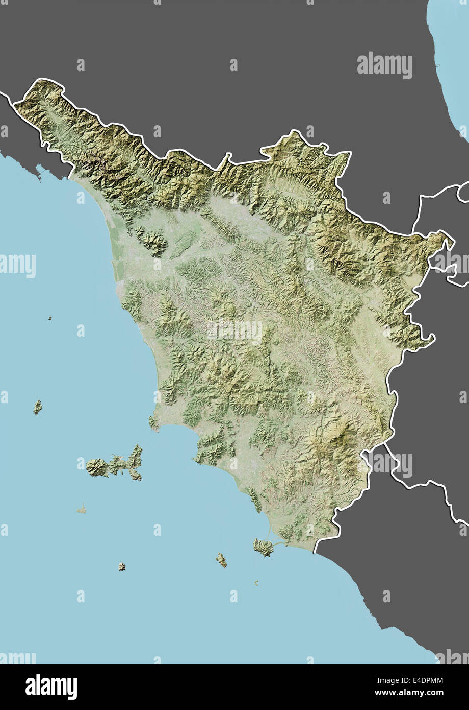 Tuscany region map -Fotos und -Bildmaterial in hoher Auflösung – Alamy