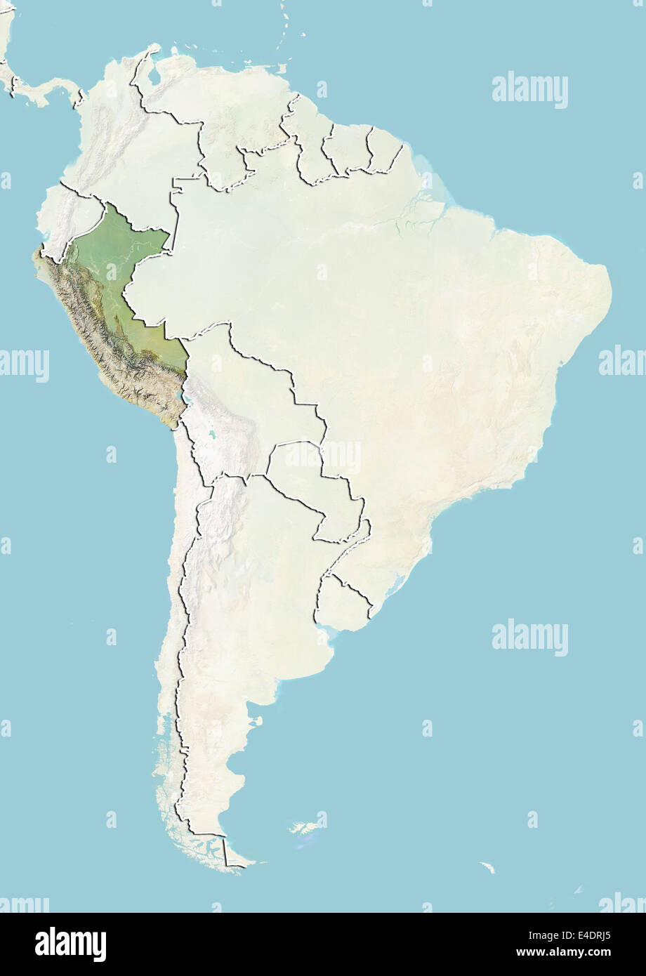 Peru relief map -Fotos und -Bildmaterial in hoher Auflösung – Alamy