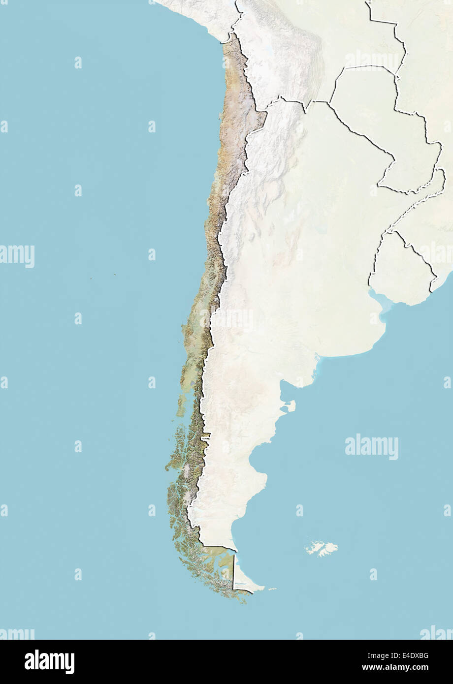 Chile Aerial View Map Stockfotos und -bilder Kaufen - Alamy
