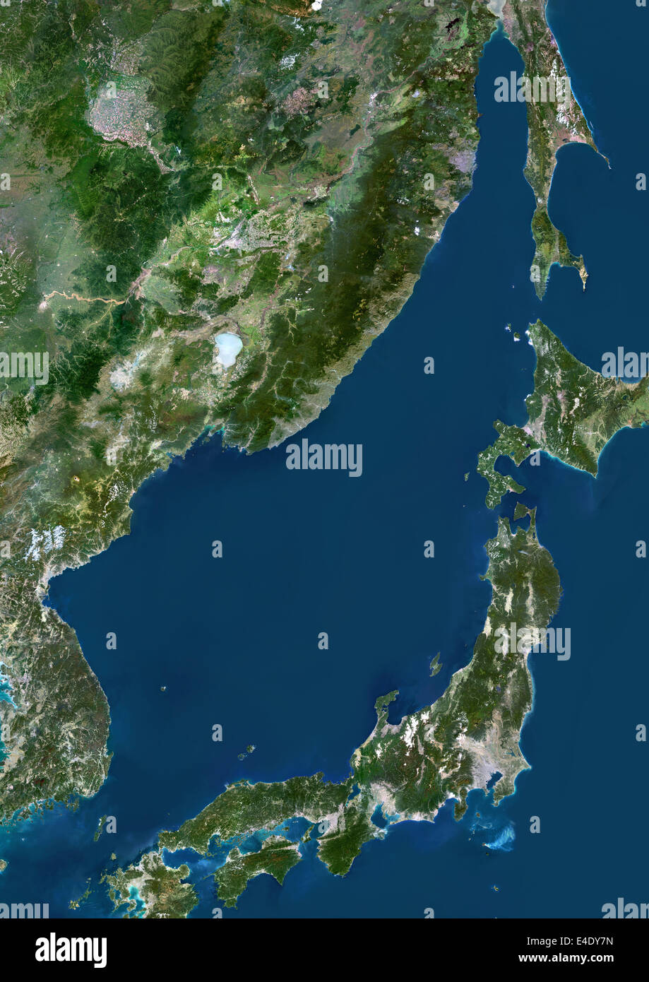 Meer von Japan, Asien, Echtfarben-Satellitenbild. Echtfarben ...