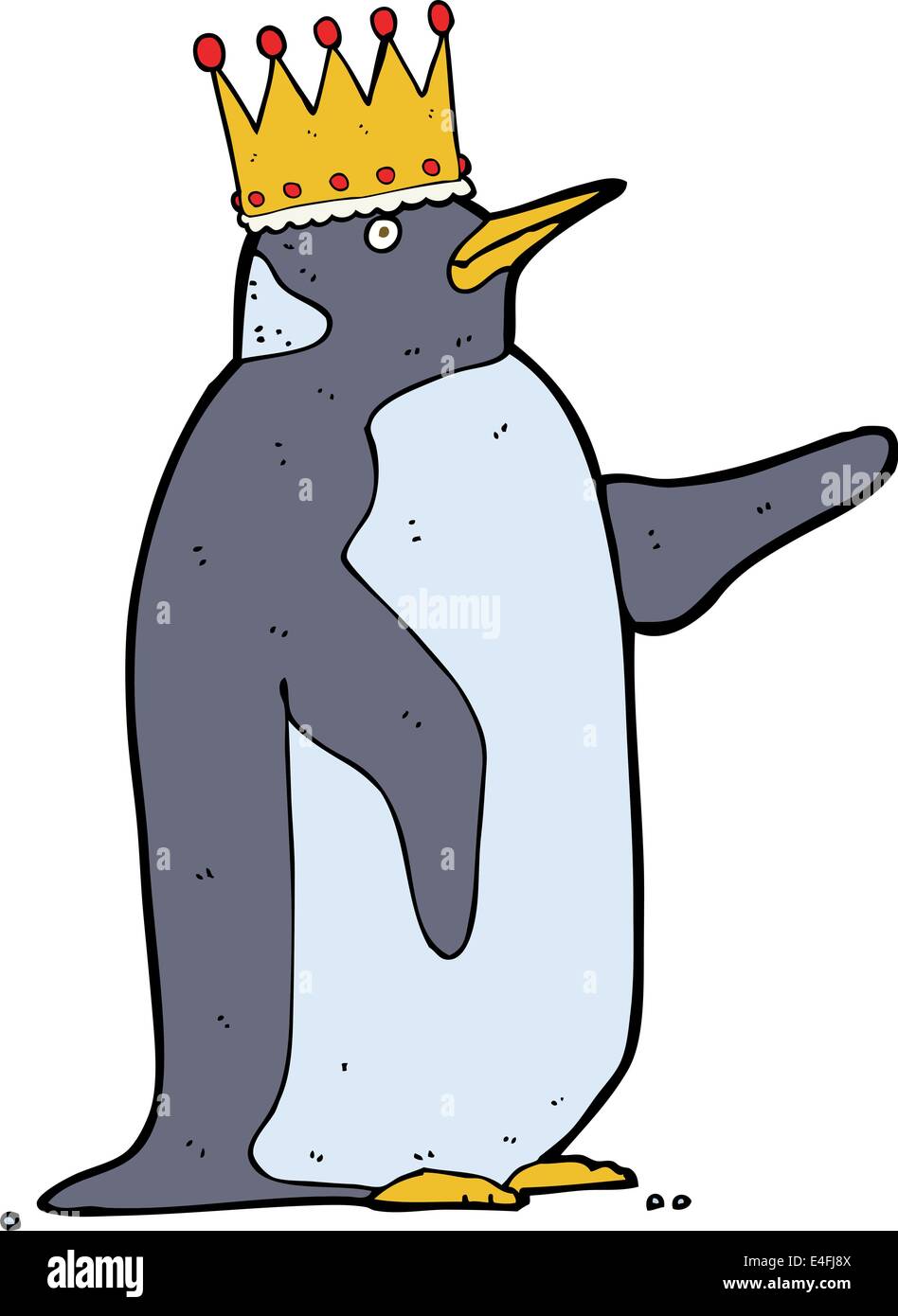Cartoon penguin wearing crown Stock-Vektorgrafiken kaufen - Alamy
