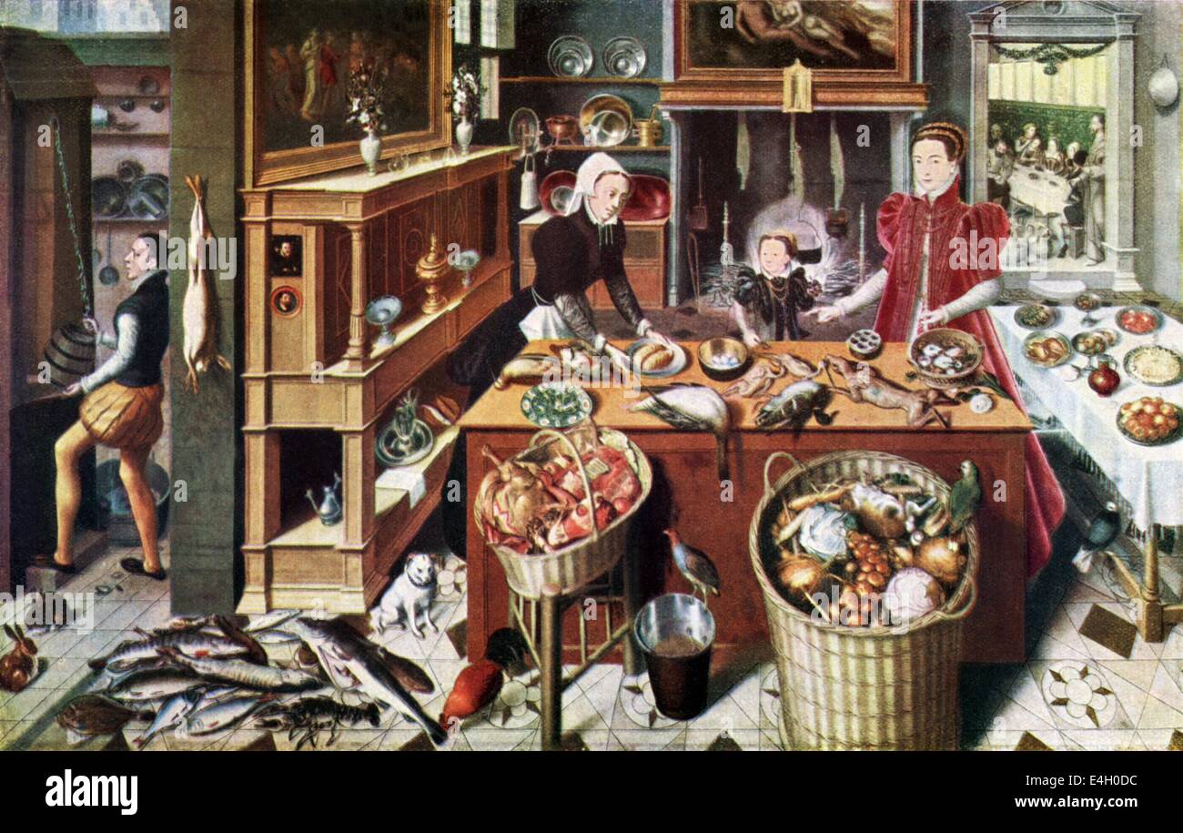 Gastronomie,Küche,Küche und Vorbereitungsraum,Druck nach dem Malen von ...