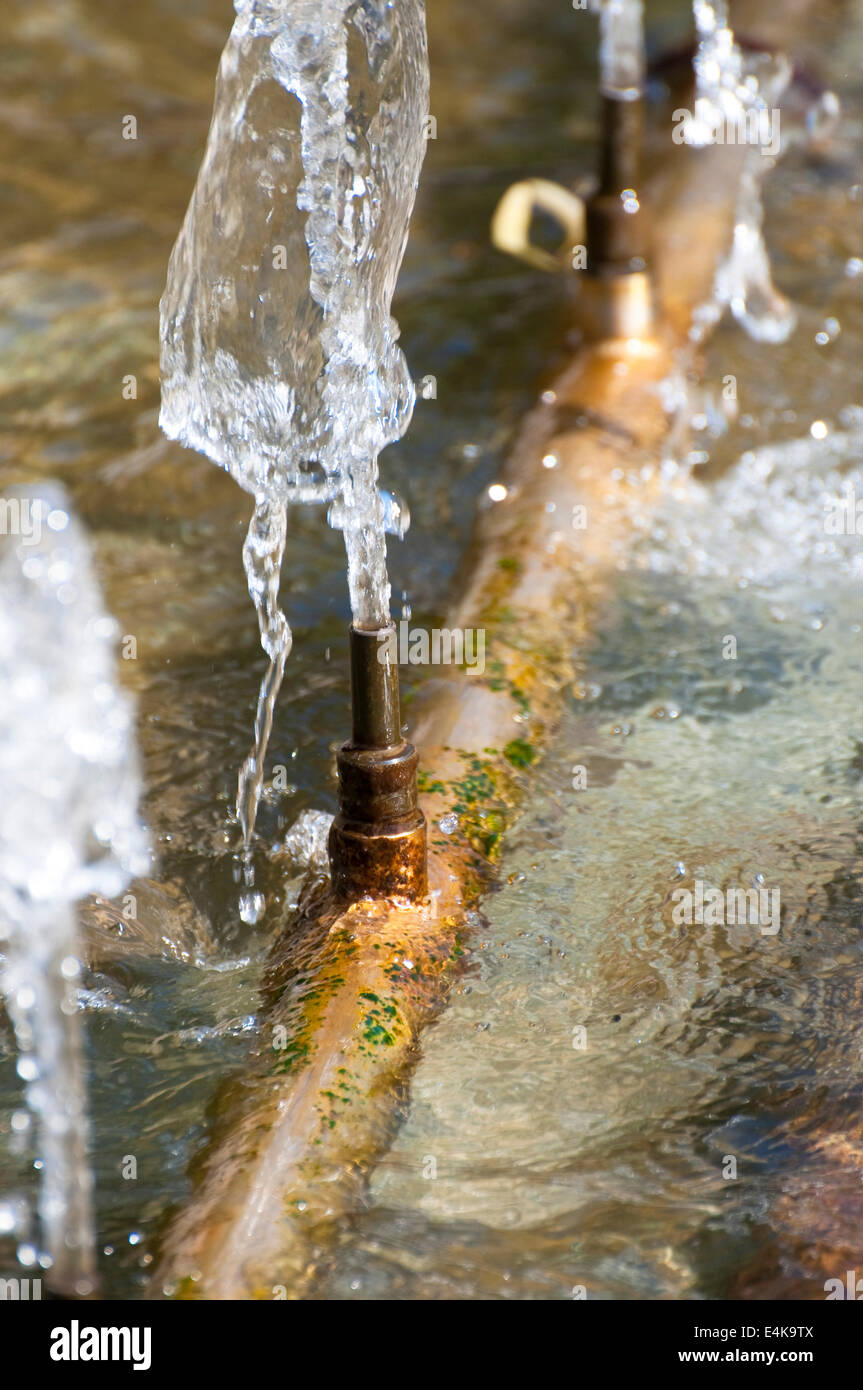Wasser-Brunnen-Bild mit schönen Details und Texturen Stockfotografie ...