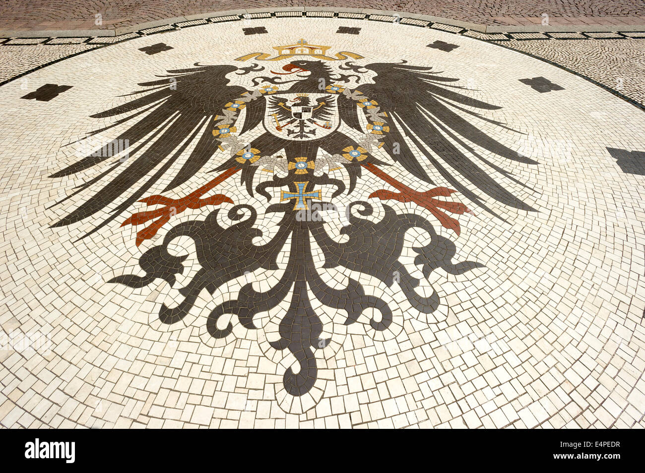 Mosaik, Reichsadler des Deutschen Reiches aus dem Jahre 1888 auf ...