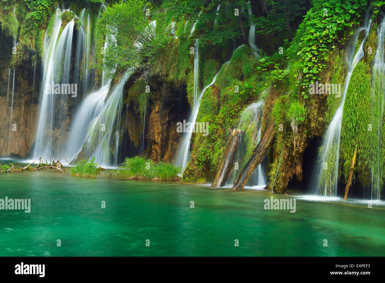 Wasserfall, Nationalpark Plitvicer Seen, Plitvice Jezera, Lika-Senj, Kroatien Stockfotografie ...