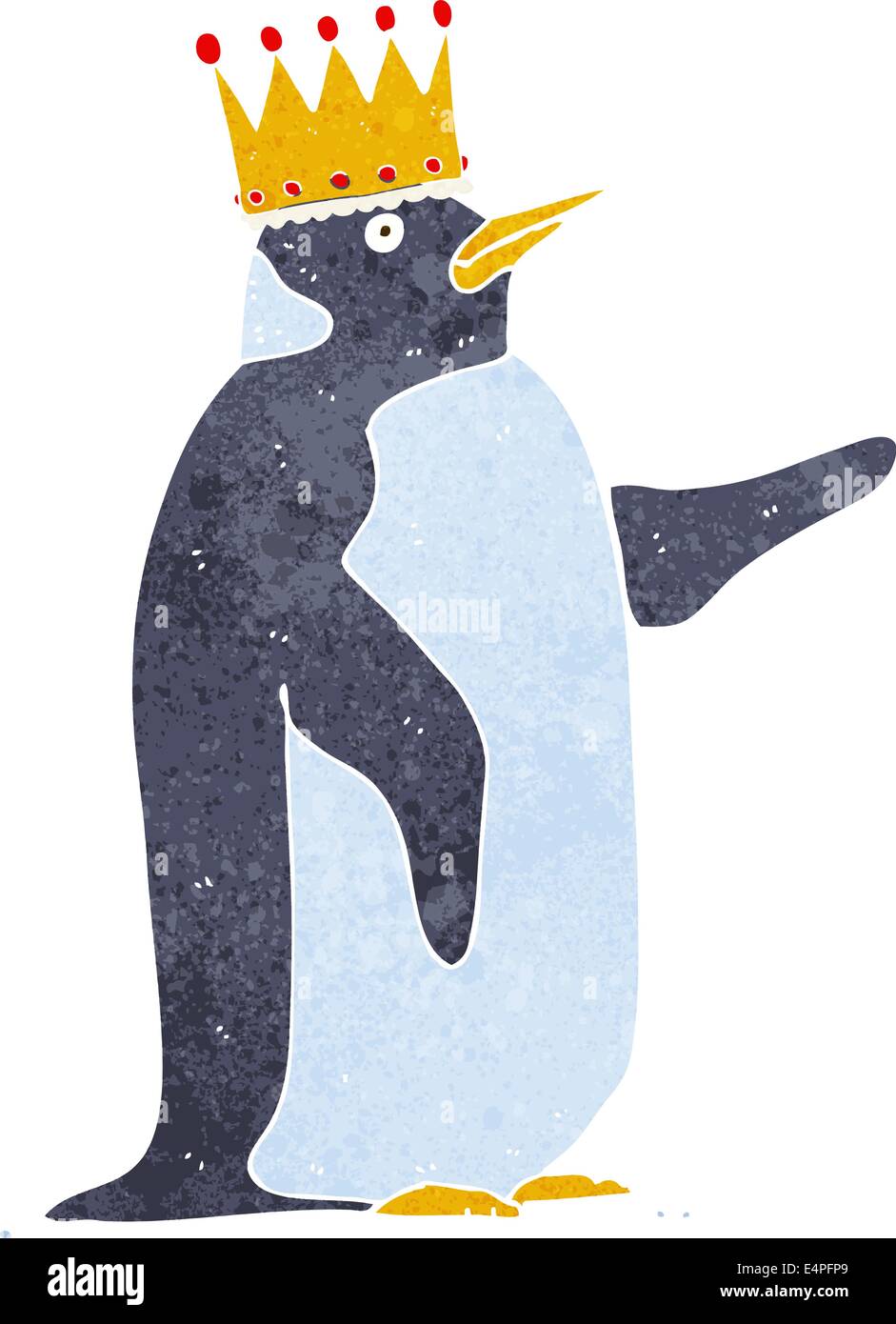 Cartoon penguin wearing crown Stock-Vektorgrafiken kaufen - Alamy