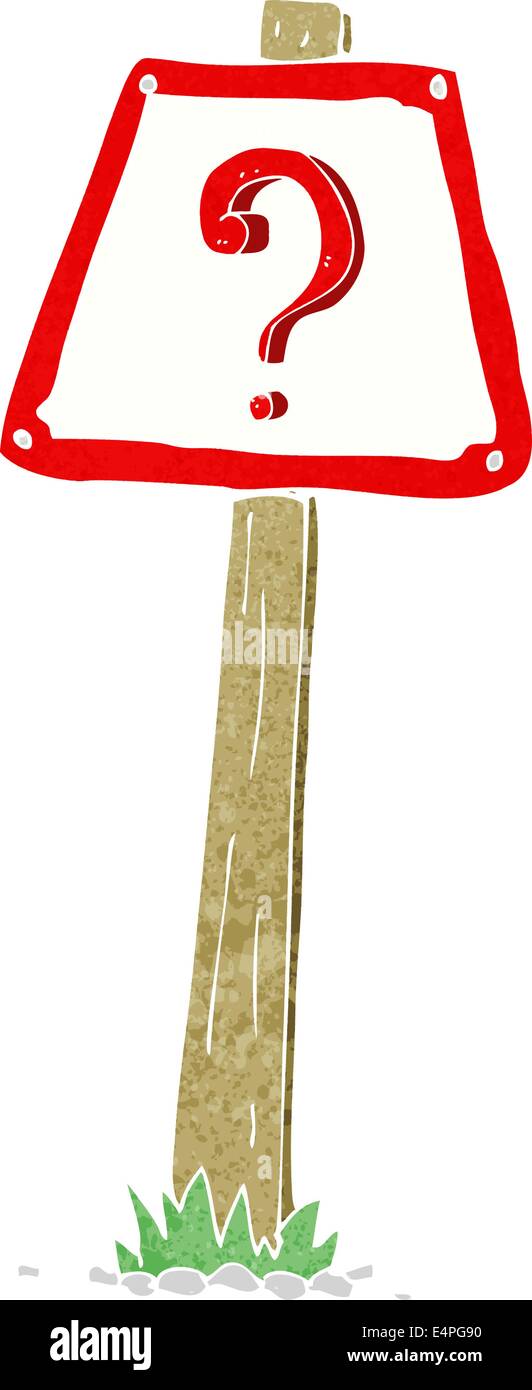 Cartoon Signpost Question Mark Stockfotos & Cartoon Signpost Question ...