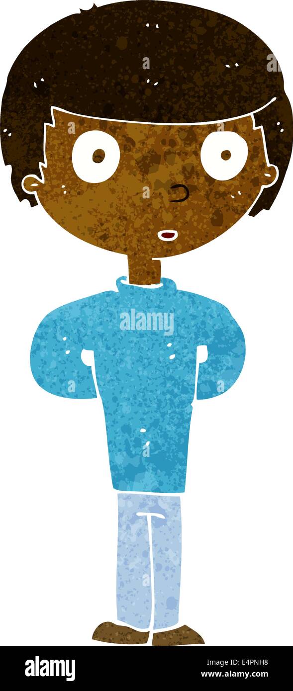 Cartoon curious boy -Fotos und -Bildmaterial in hoher Auflösung – Alamy