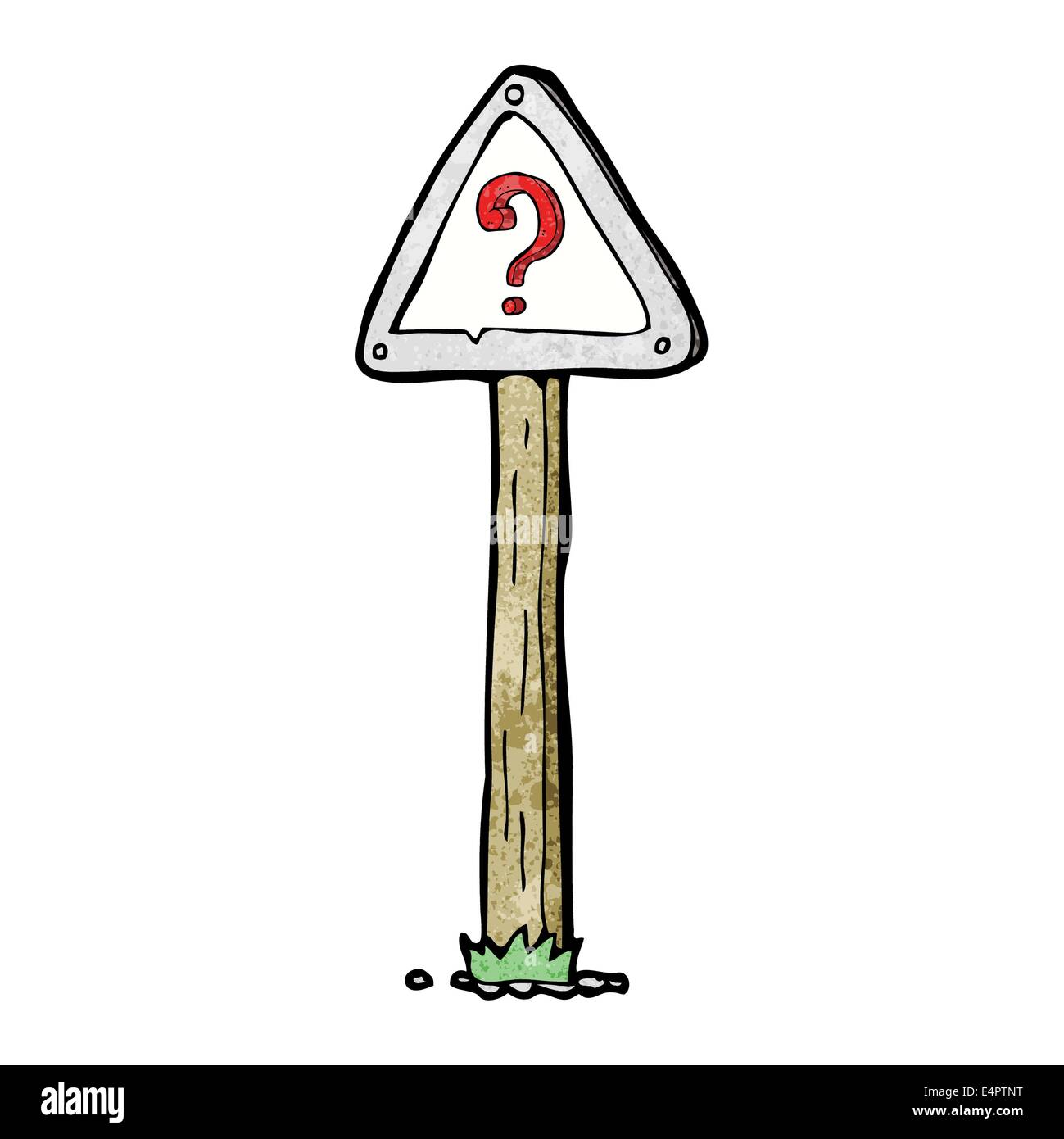Cartoon Signpost Question Mark Stockfotos & Cartoon Signpost Question ...
