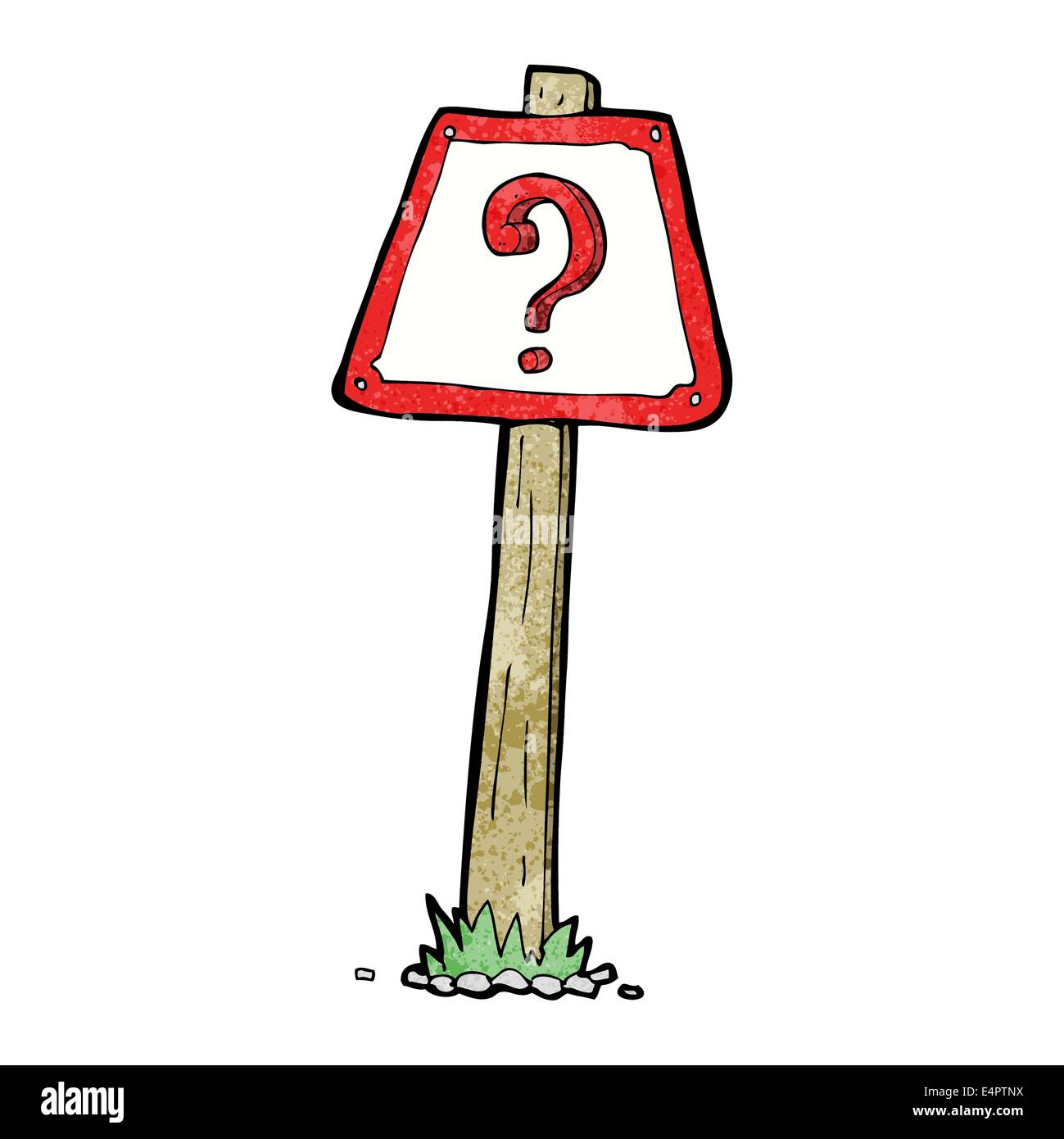 Cartoon Signpost Question Mark Stockfotos & Cartoon Signpost Question ...