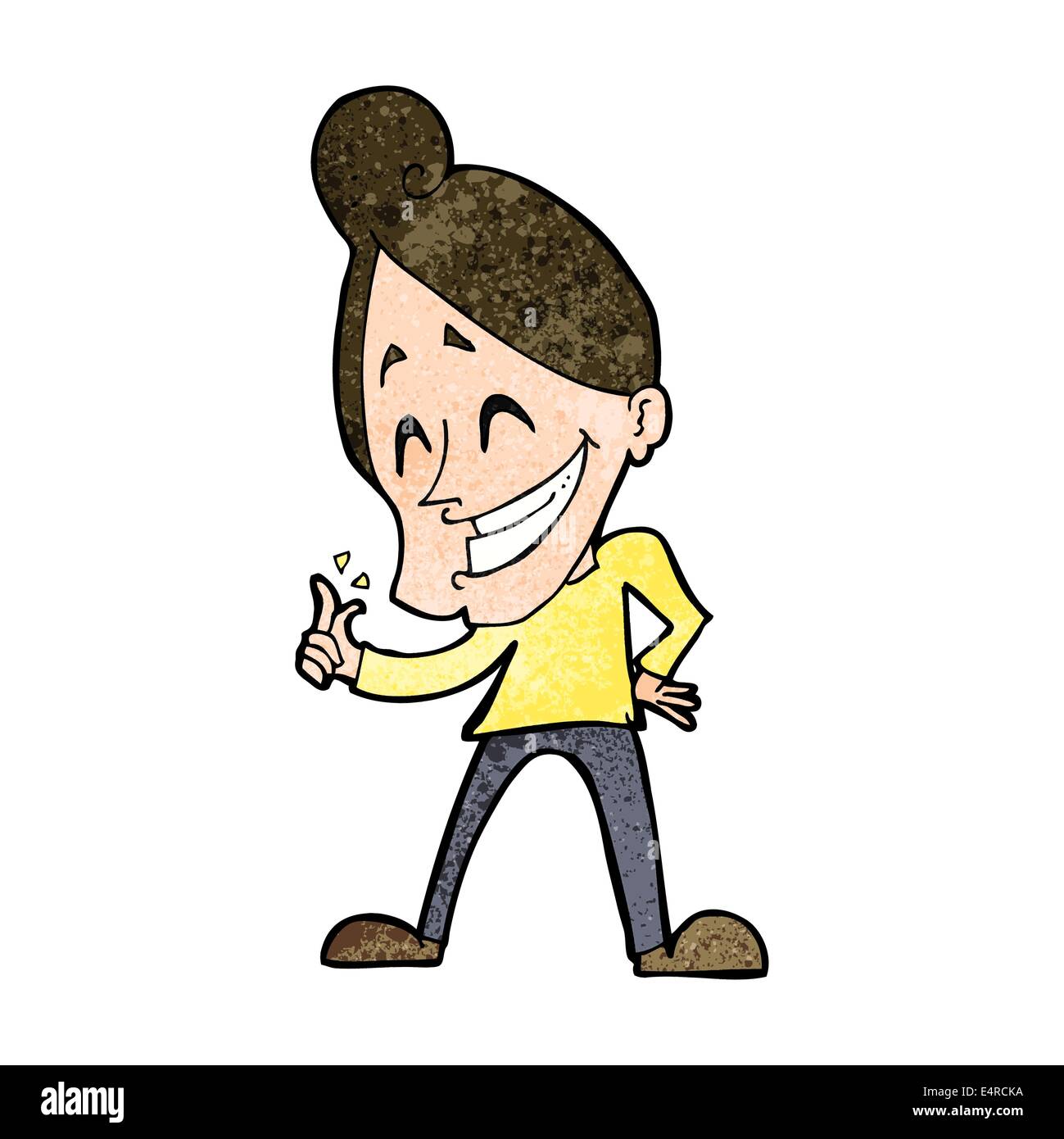 Cartoon Mann schnappen von Fingern Stock-Vektorgrafik - Alamy