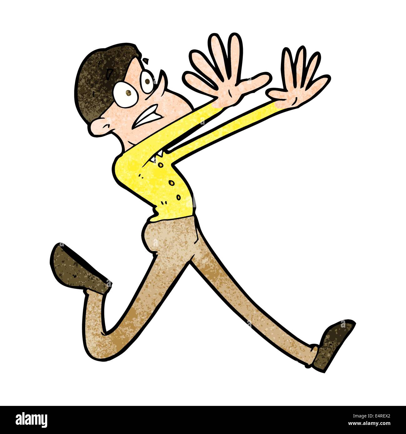 Cartoon man running away -Fotos und -Bildmaterial in hoher Auflösung ...