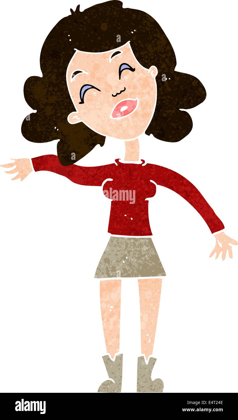 Cartoon-Frau nur ein Scherz Stock-Vektorgrafik - Alamy