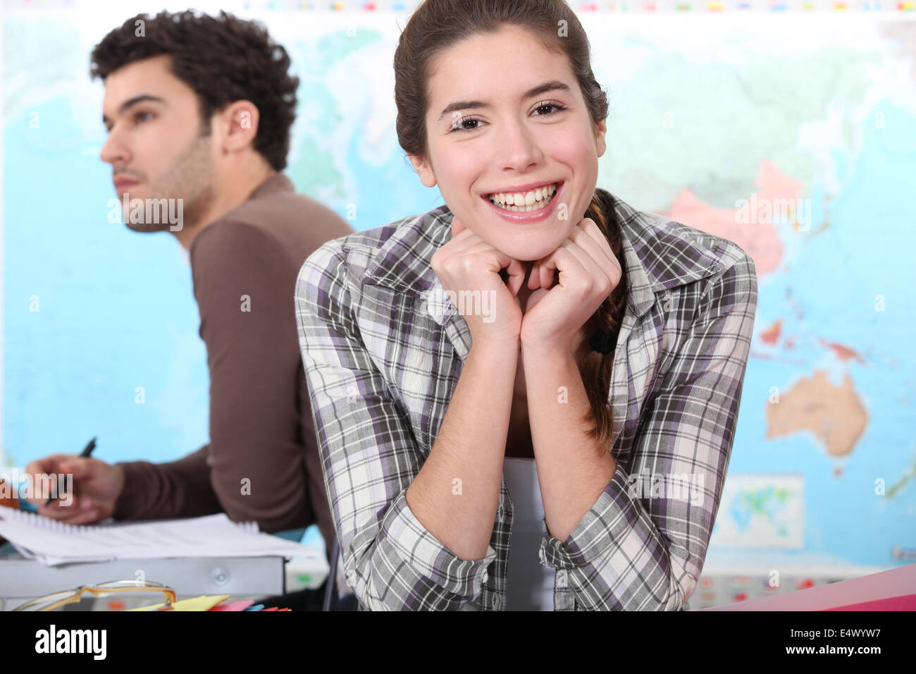 Student in classroom -Fotos und -Bildmaterial in hoher Auflösung – Alamy