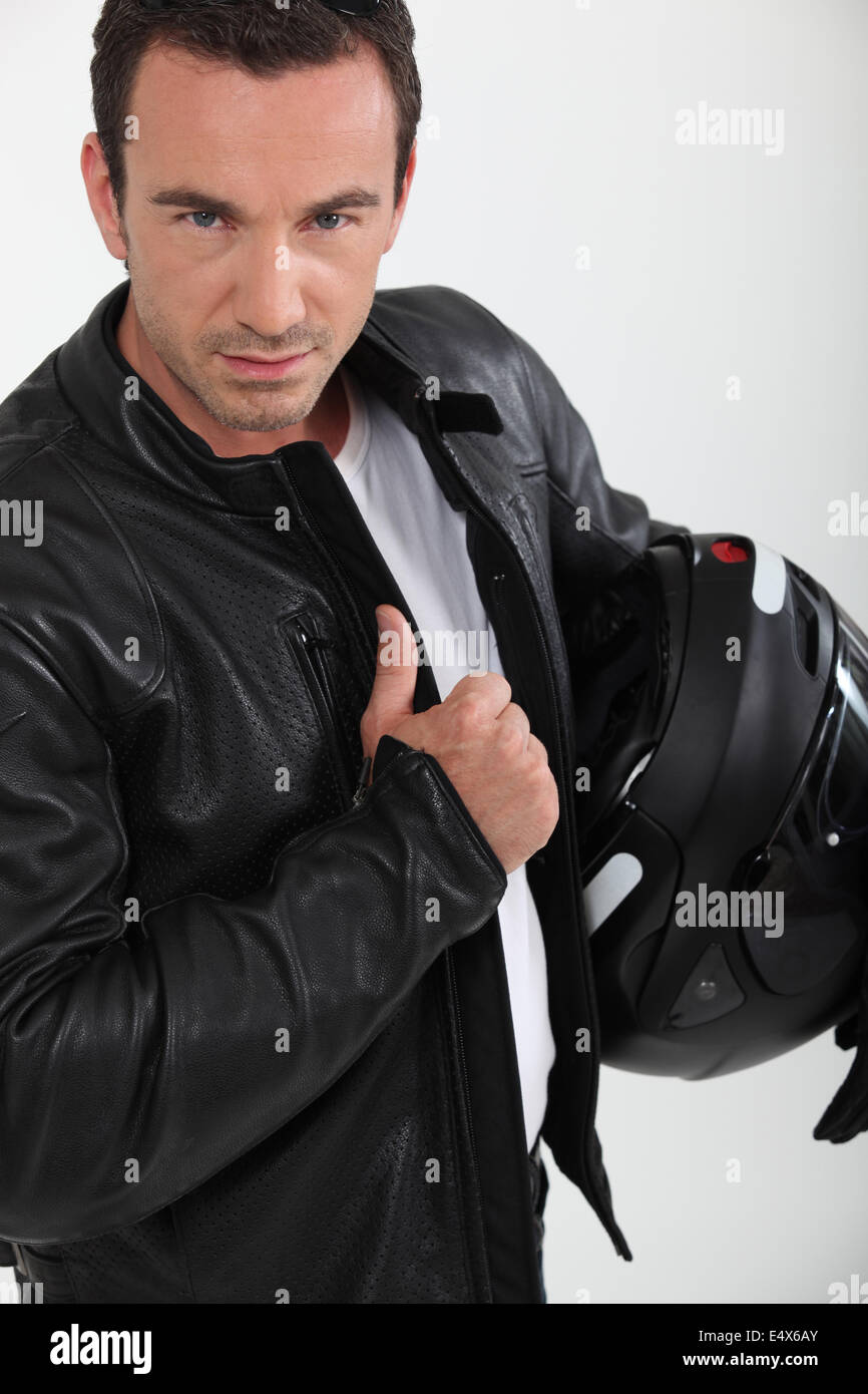 Holding helmet -Fotos und -Bildmaterial in hoher Auflösung – Alamy