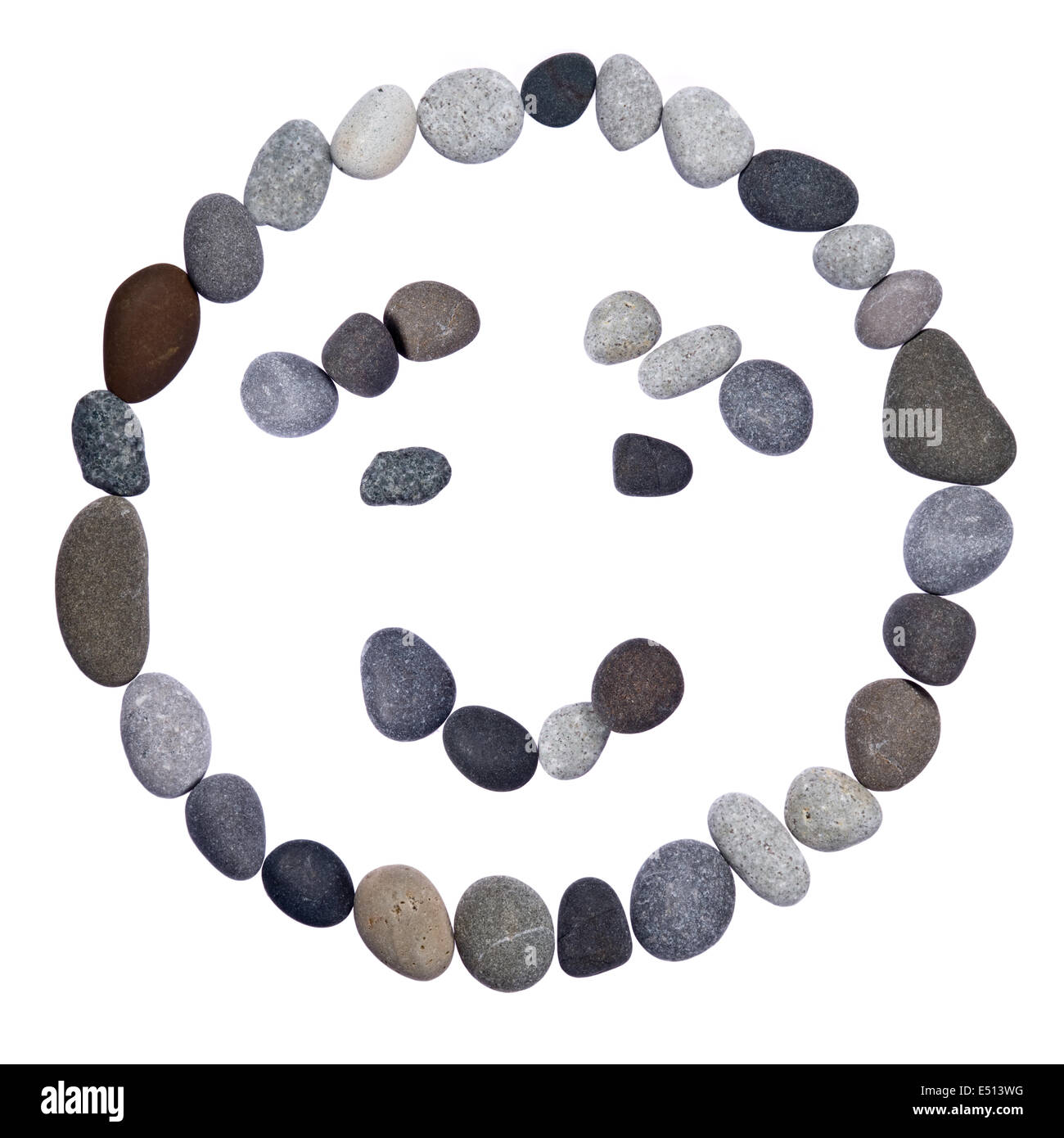 Emoticon Smiley Stein Stockfotografie - Alamy