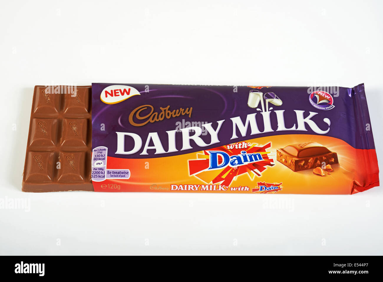 Milch milch daim schokolade Stockfotos und -bilder Kaufen - Alamy