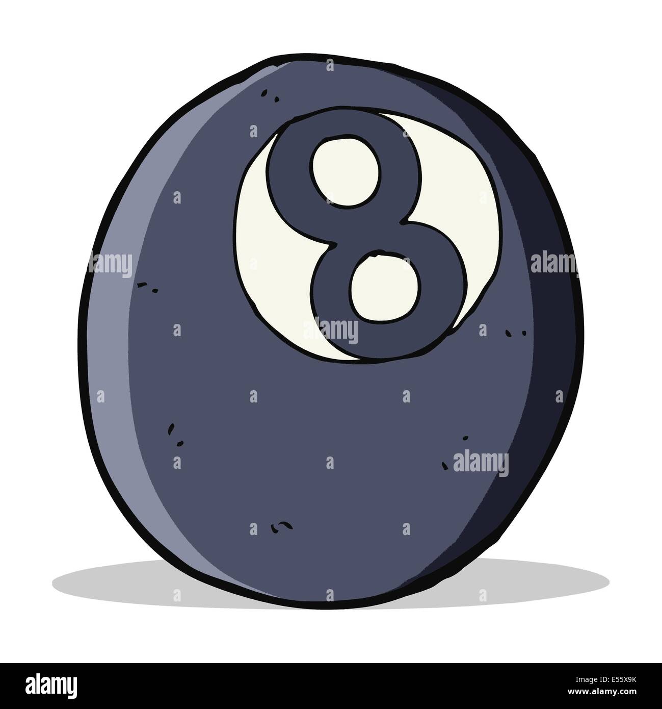Schwarzer acht ball cartoon Ausgeschnittene Stockfotos und -bilder - Alamy
