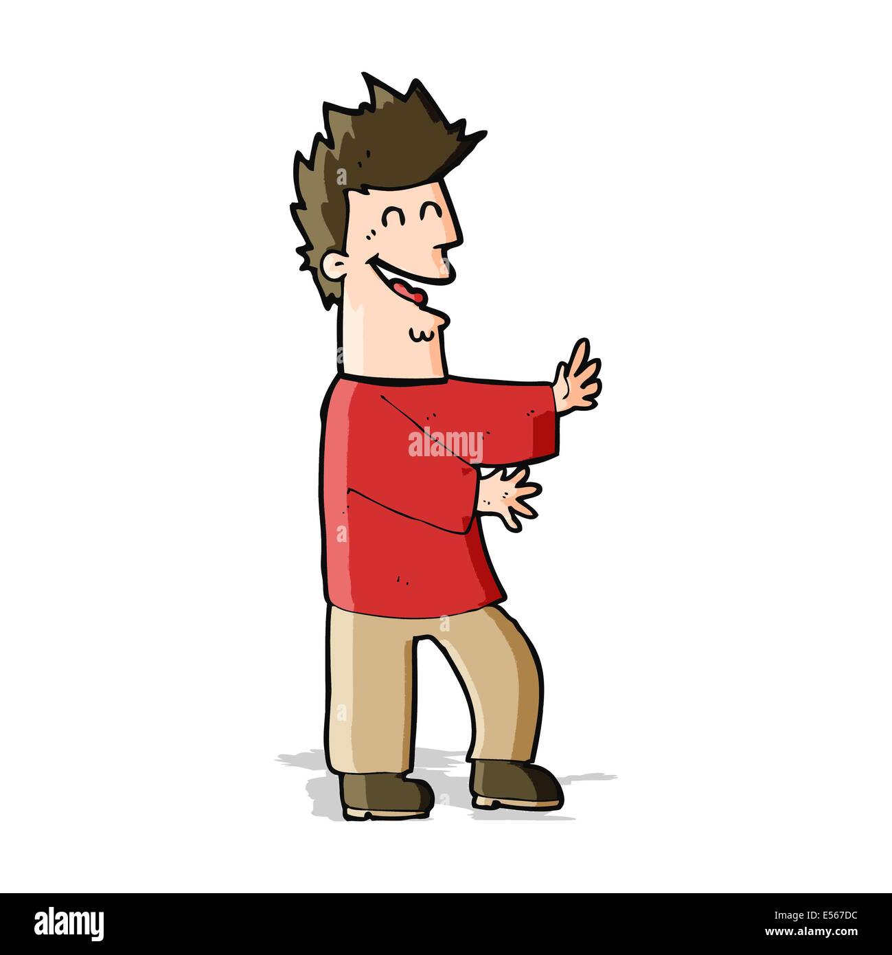 Cartoon Lachen Mann Stock-Vektorgrafik - Alamy