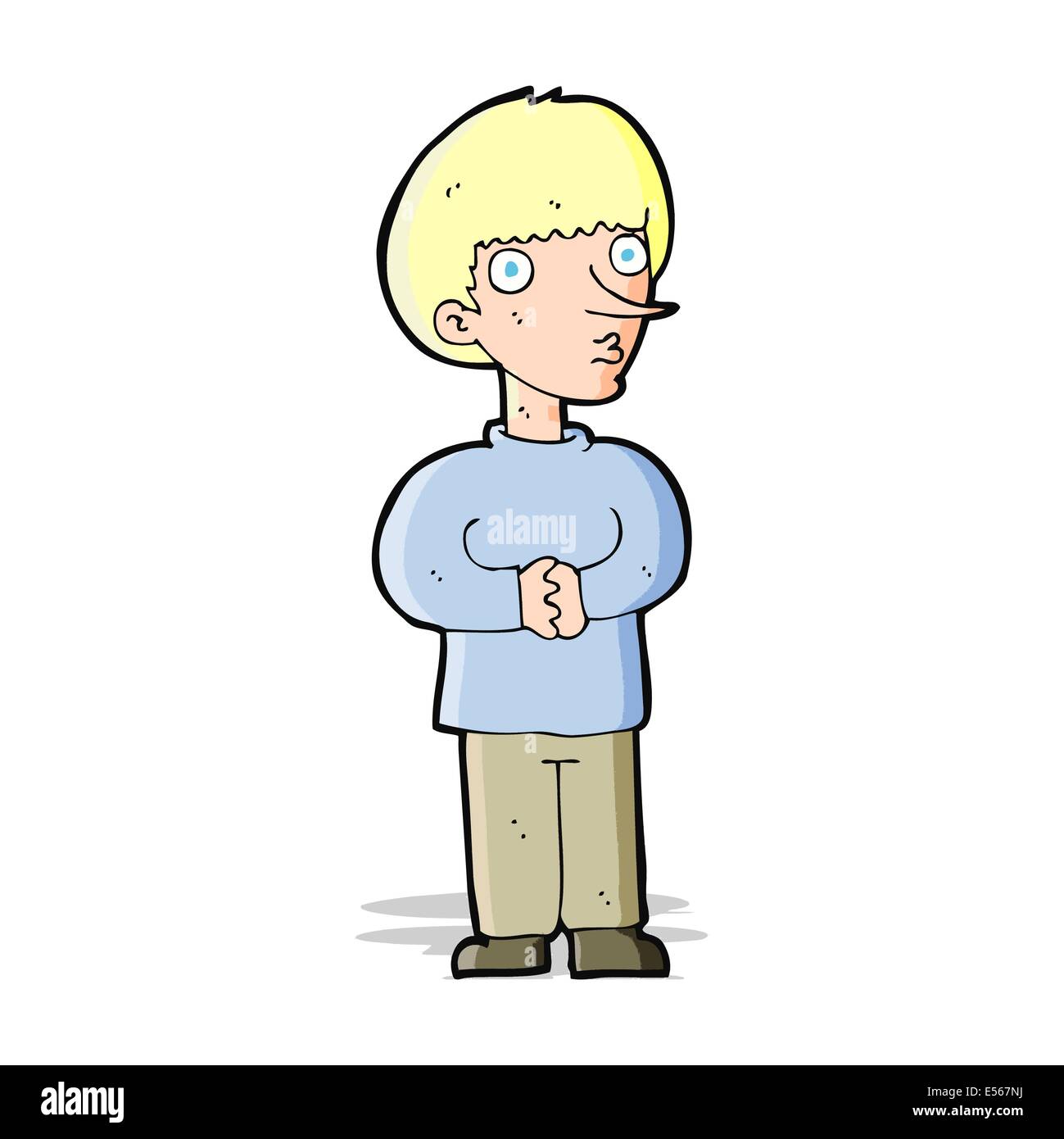 Cartoon nervös Mann Stock-Vektorgrafik - Alamy
