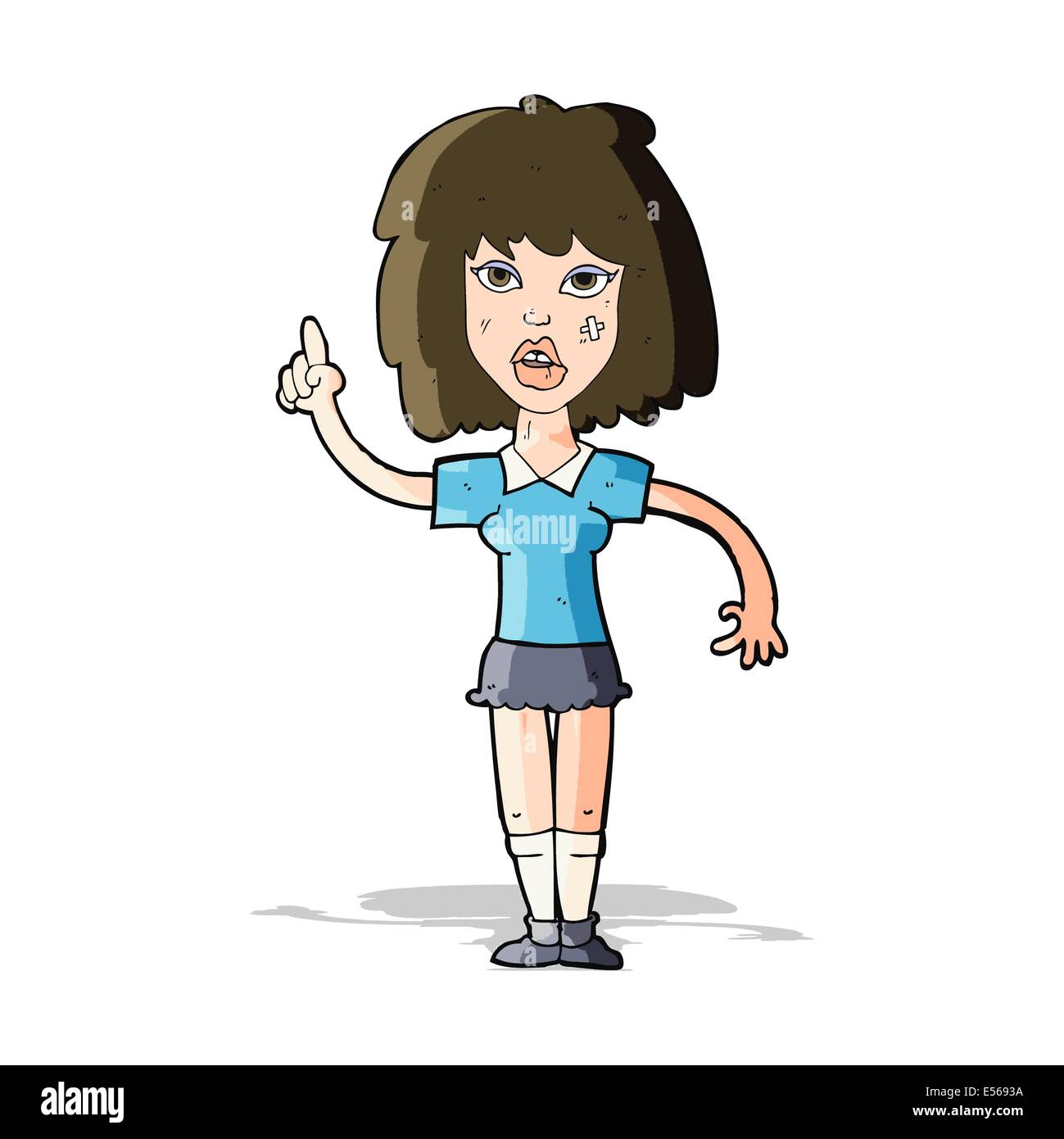Cartoon taffe Frau mit Idee Stock-Vektorgrafik - Alamy