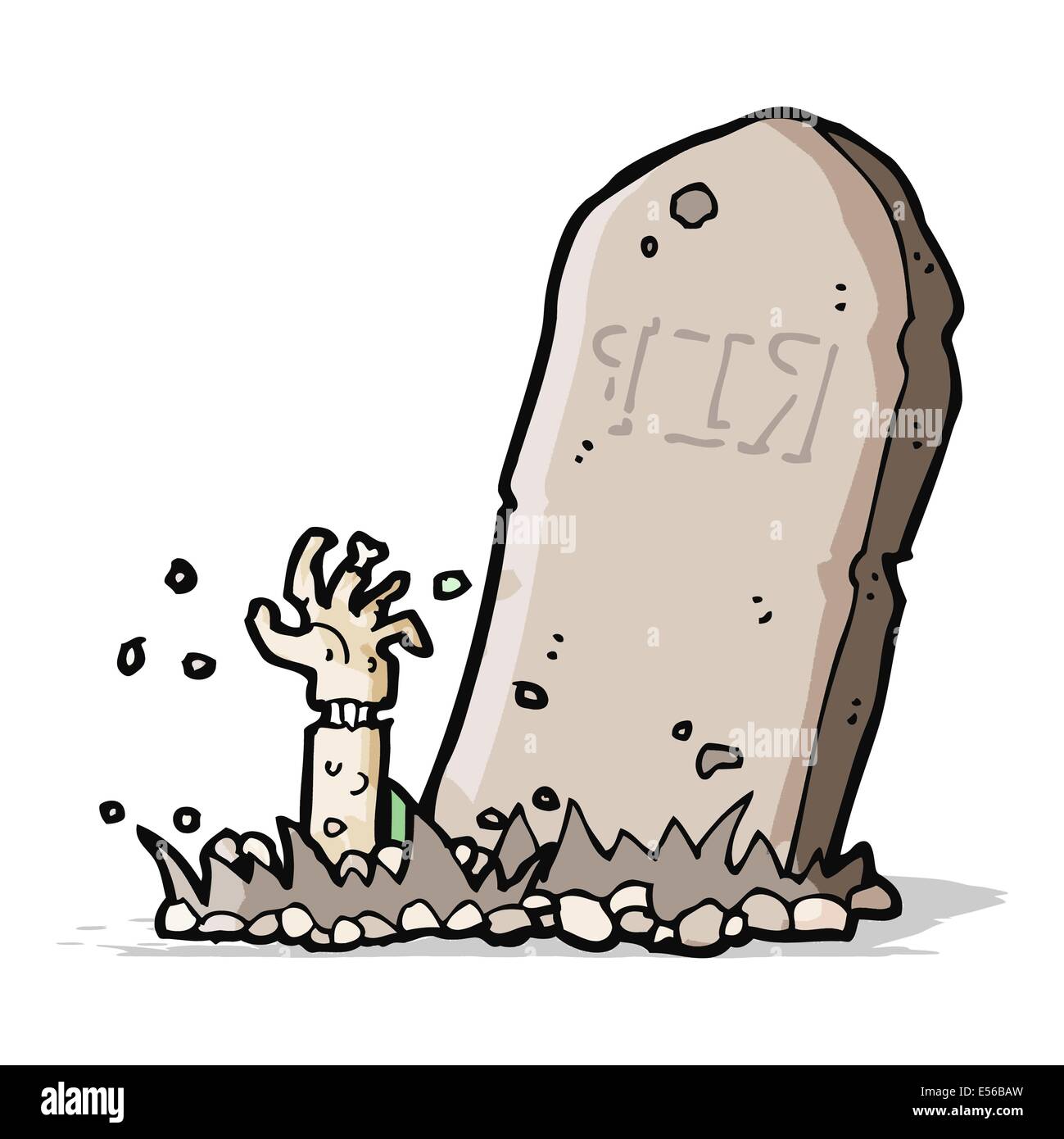 Cartoon zombie rising from grave Ausgeschnittene Stockfotos und -bilder ...