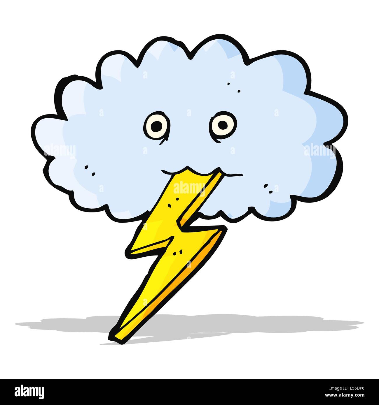 Cartoon lightning bolt cloud Stock-Vektorgrafiken kaufen - Alamy