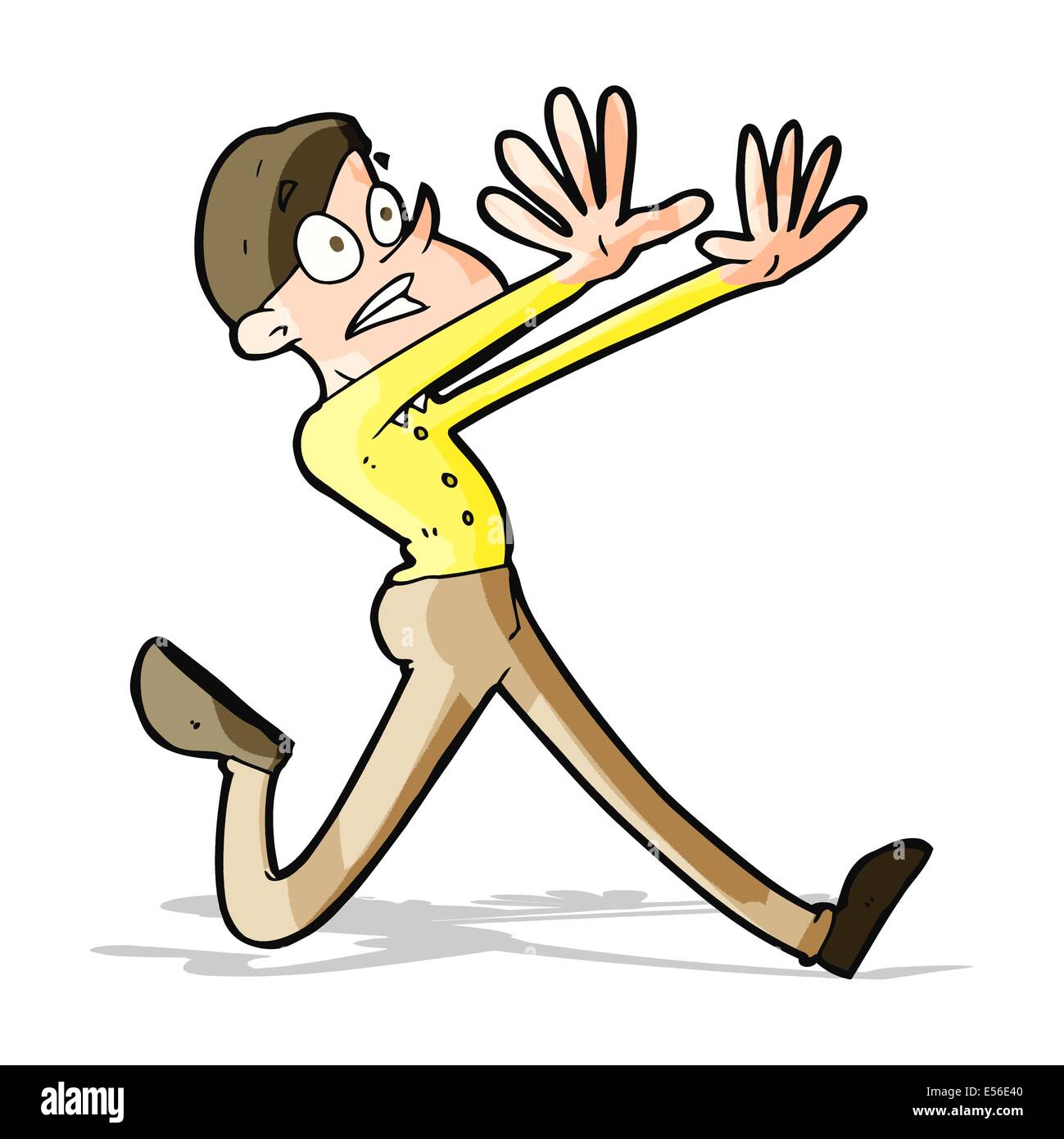 Cartoon man running away -Fotos und -Bildmaterial in hoher Auflösung ...