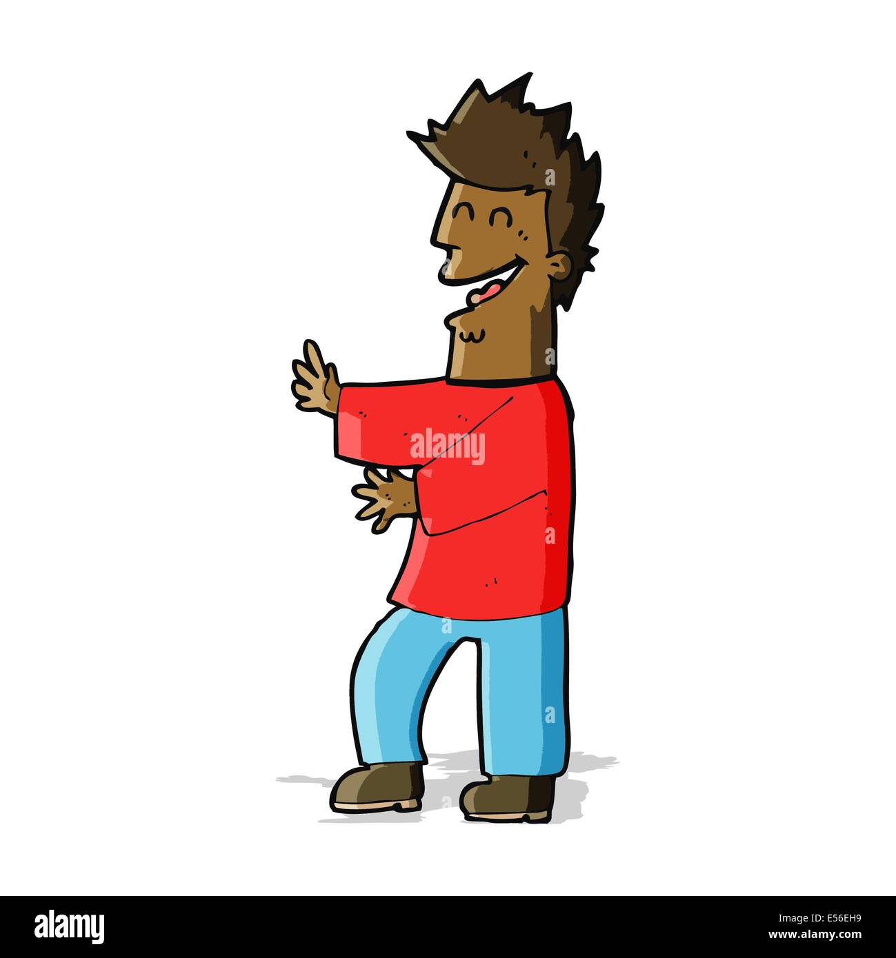 Cartoon Lachen Mann Stock-Vektorgrafik - Alamy