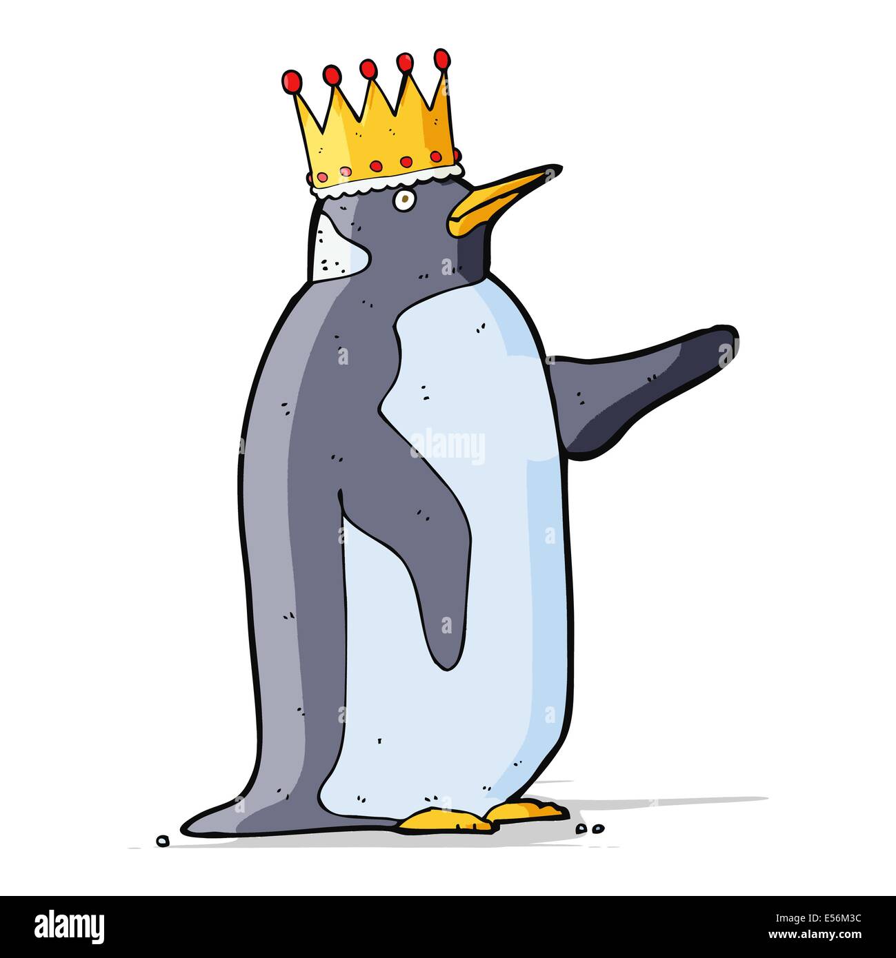 Cartoon Pinguin tragen Krone Stock-Vektorgrafik - Alamy