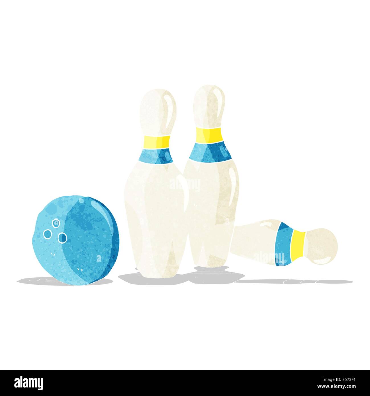 Cartoon-Bowling-Kugel und Kegeln Stock-Vektorgrafik - Alamy