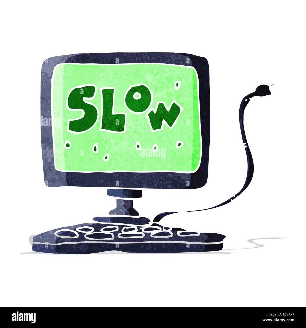 Cartoon slow computer -Fotos und -Bildmaterial in hoher Auflösung – Alamy