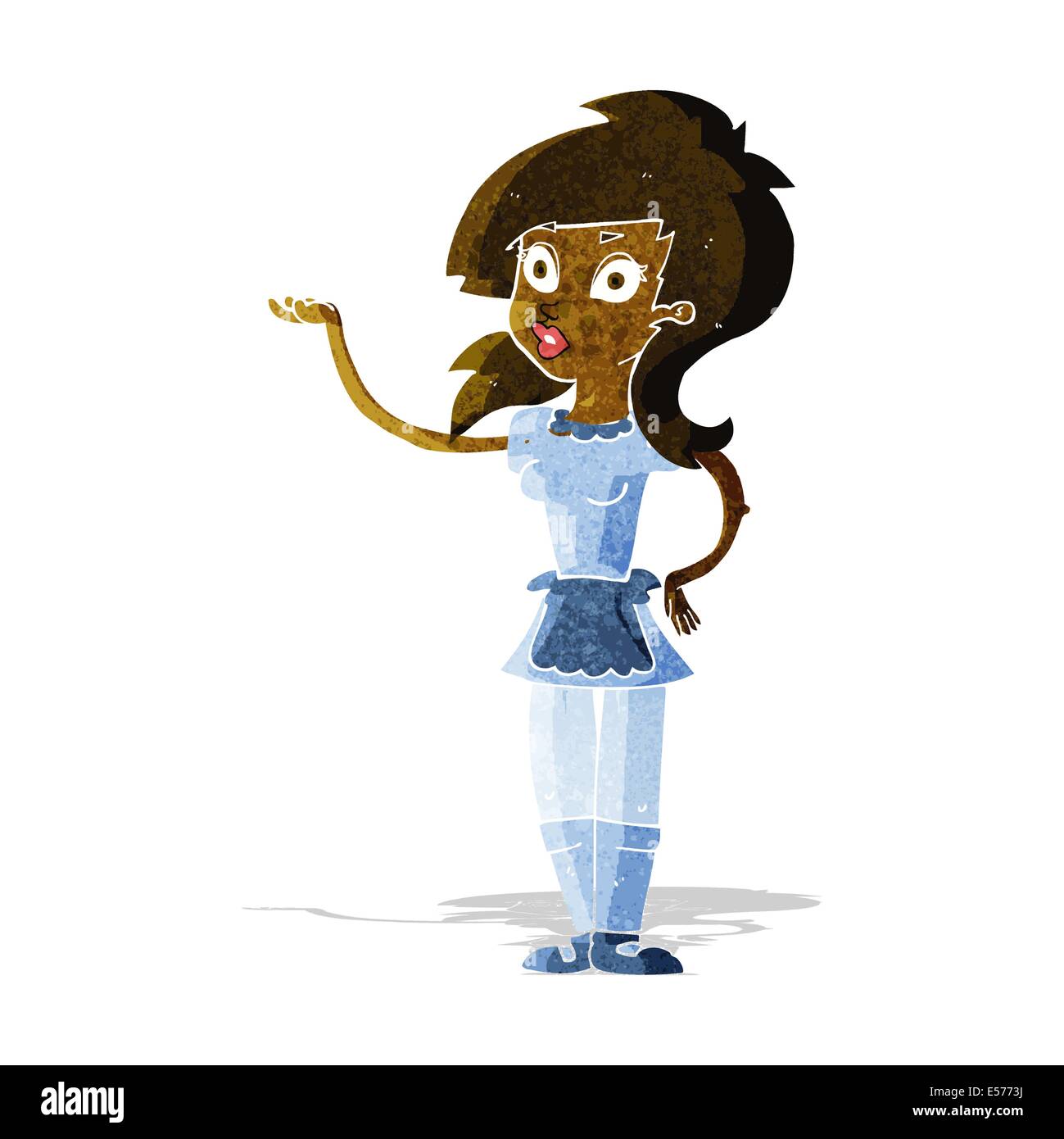 Cartoon Pretty Waitress Stock-Vektorgrafiken kaufen - Alamy