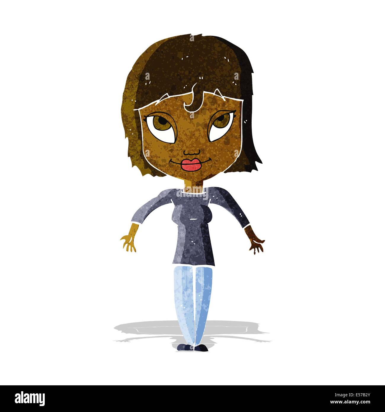 Cartoon-Mädchen, die Schultern zuckt Stock-Vektorgrafik - Alamy
