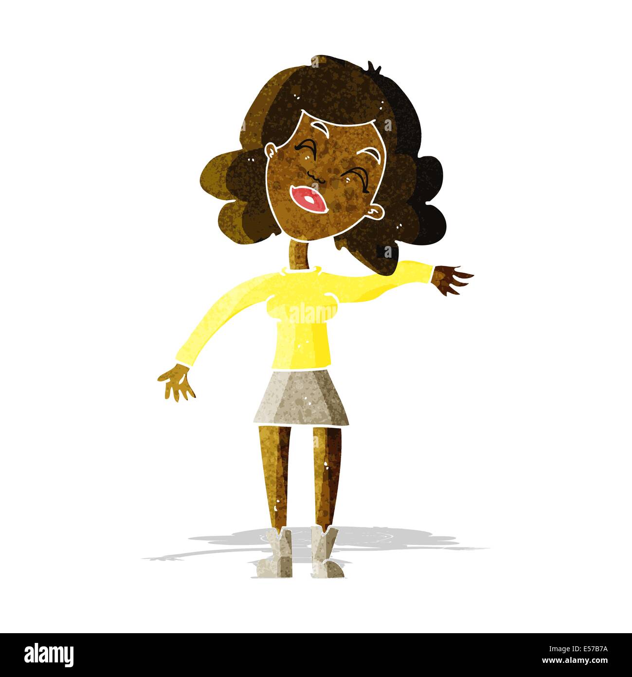 Cartoon-Frau nur ein Scherz Stock-Vektorgrafik - Alamy