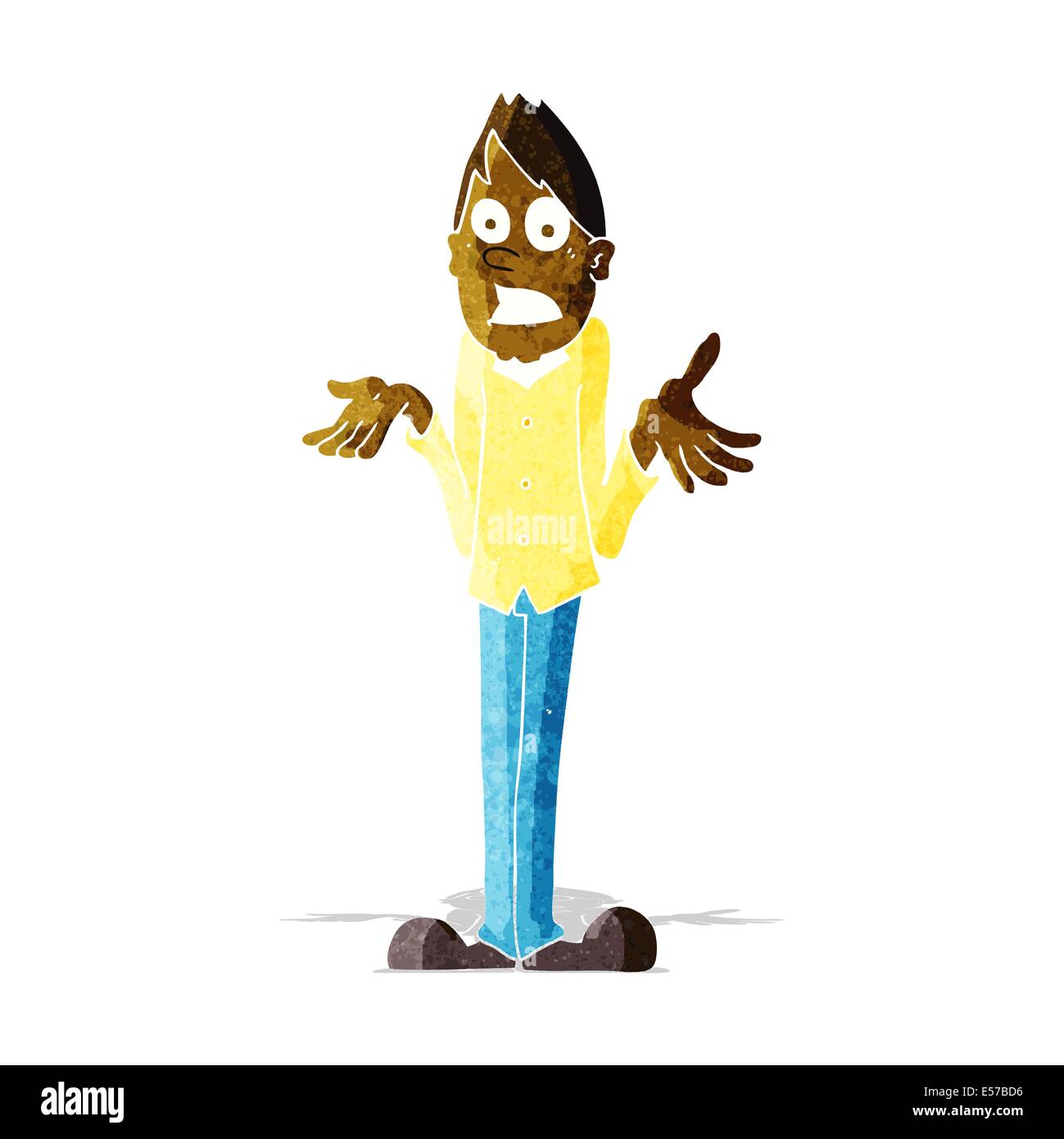 Cartoon Mann zuckt die Schultern Stock-Vektorgrafik - Alamy